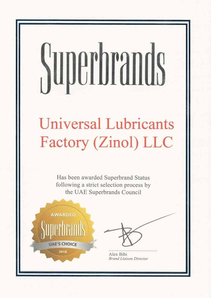 Achievements & Awards – Universal Lubricants